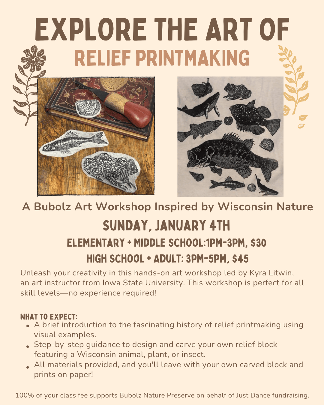 Explore the Art of Relief Printmaking | A Bubolz Art Workshop | Bubolz ...